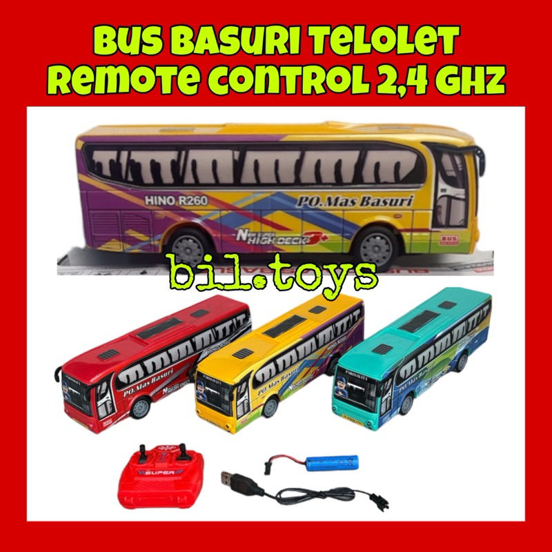 Jual Mainan Anak Bus Basuri Telolet Remot Kontrol Bus Basuri Telolet Remote Control 2,4 Ghz RC ...