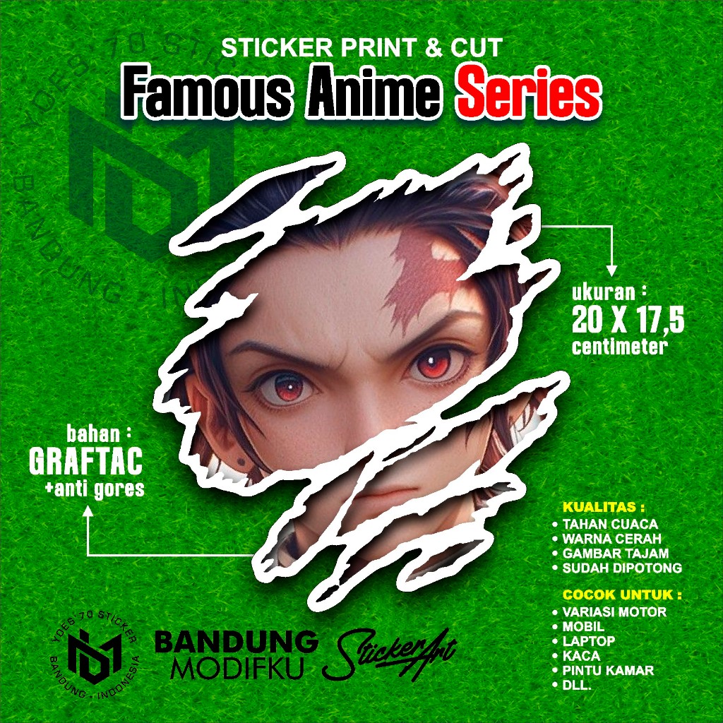 Jual Stiker Tokoh Anime Viral / MANGA 14 / Stiker Manga / sticker Wibu ...
