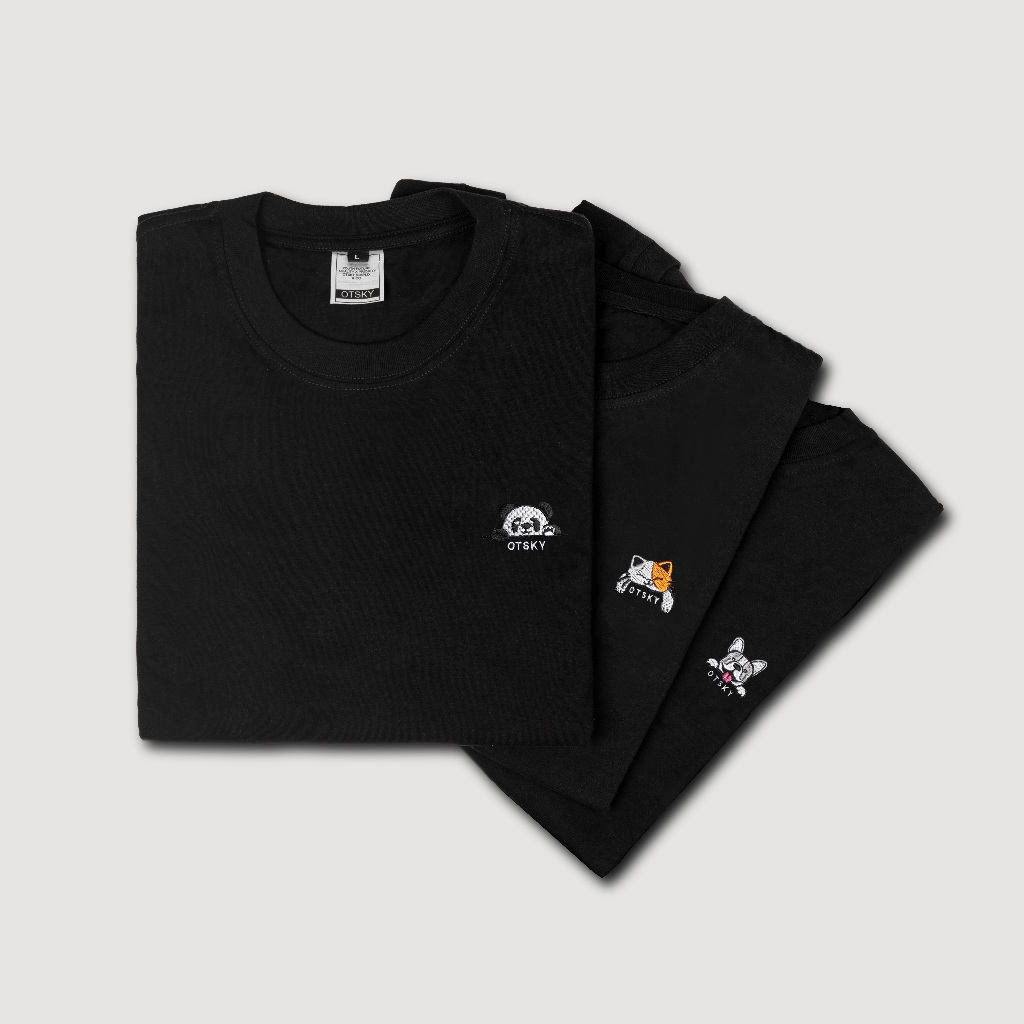 Jual Otsky Kaos Pria Logo Bordir Animal Series Cotton 24s (2C) | Shopee ...