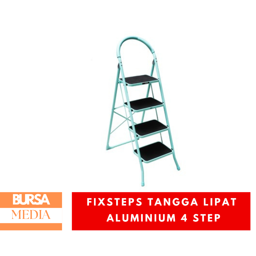 Jual Fixsteps Tangga Lipat 4 Tingkat Dgn Pegangan Aluminium Ladder ...