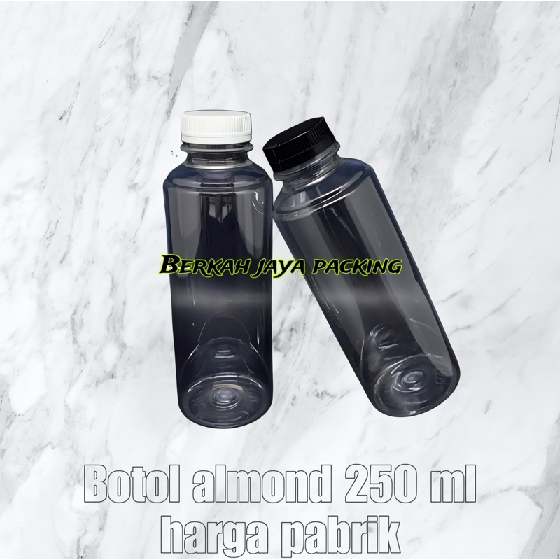 Jual botol almond 250 ml tutup botol LN botol minuman bersegel | Shopee ...
