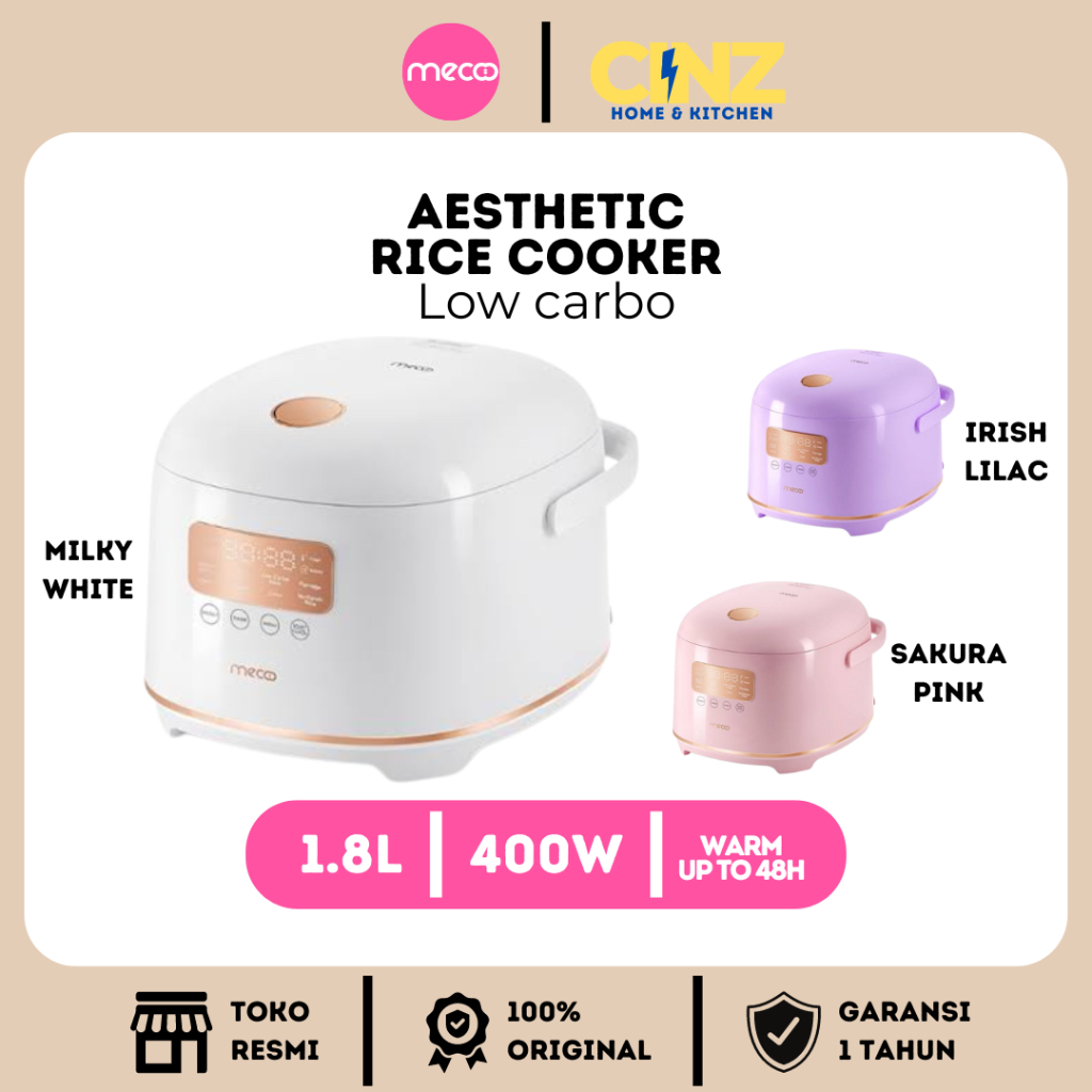 Jual Mecoo Most Aesthetic Rice Cooker UltraWarmth 48H 400 Low Watt ...