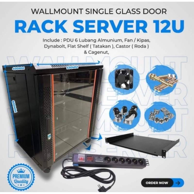 Jual Wallmount Rackmount 12U Rack Server 12U | Shopee Indonesia