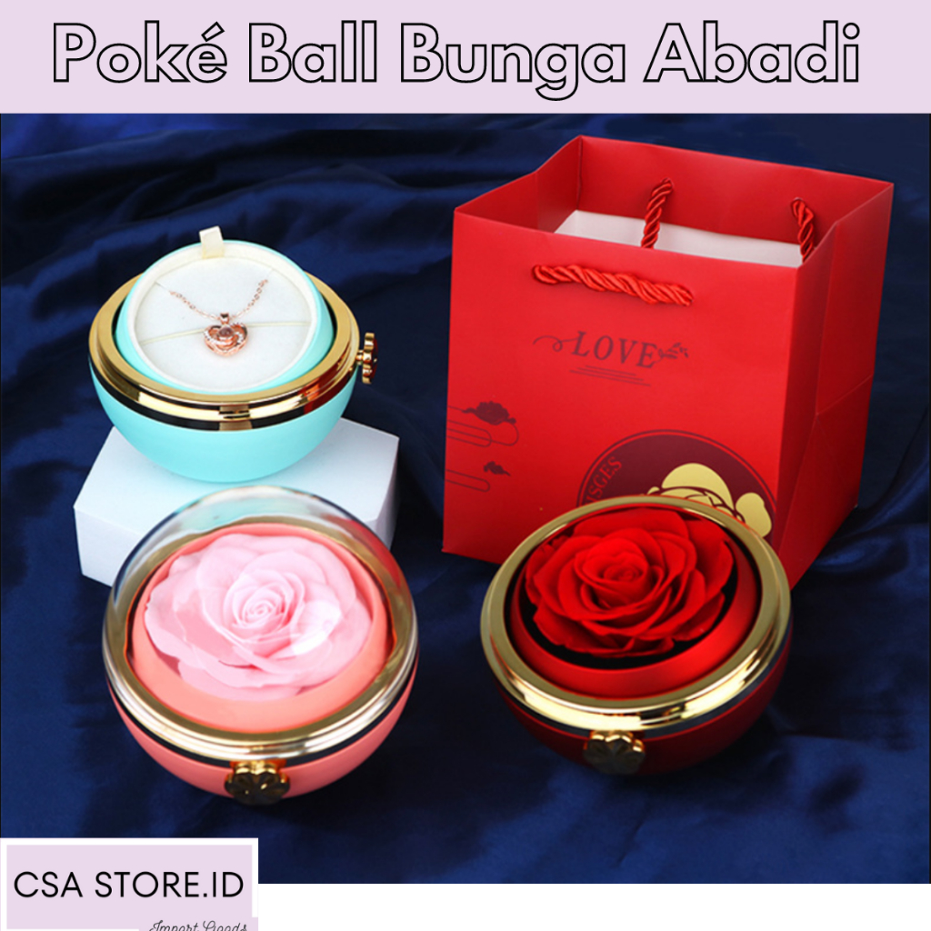 Jual Love Ball Rose Ball Hidden Jewelry Box - Promise Ring Box - Kado ...