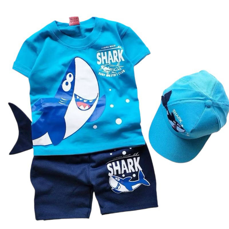 Jual BAJU ANAK BABY SHARK SETELAN KIDS MOTIF HIU LUCU ADA TOPI UNTUK ...