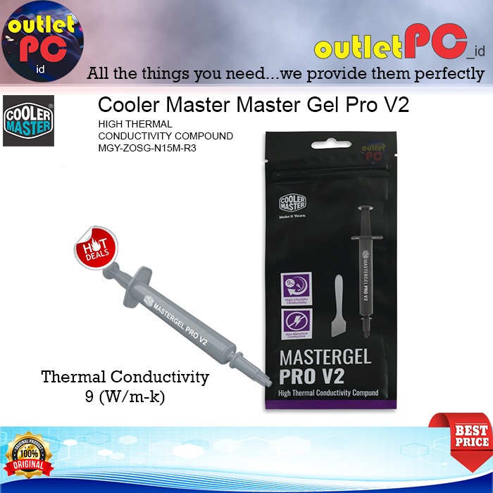 Jual COOLER MASTER MASTERGEL PRO V2 THERMAL PASTE / PASTA TERMAL CMT ...