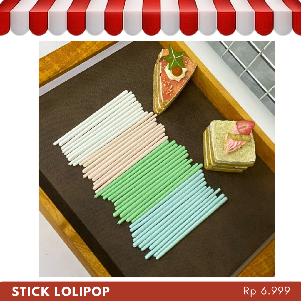Jual (SKR) 100GRM Stik Lolipop Panjang - Stick Permen Putih Grade 2 ...