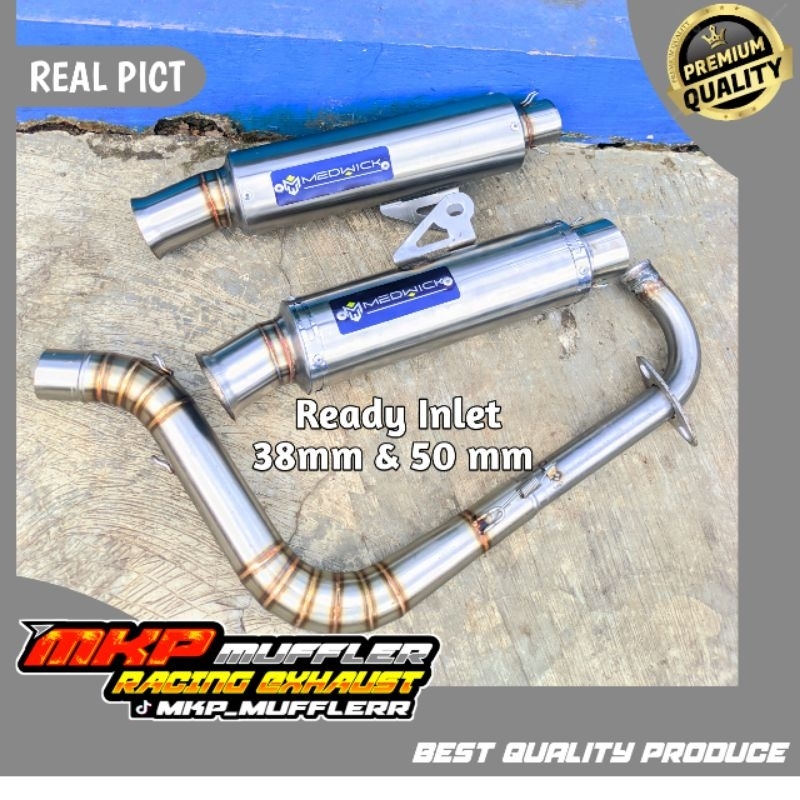Jual Knalpot Medwick Samlong All Matic Inlet38-50mm panjang 25cm ...
