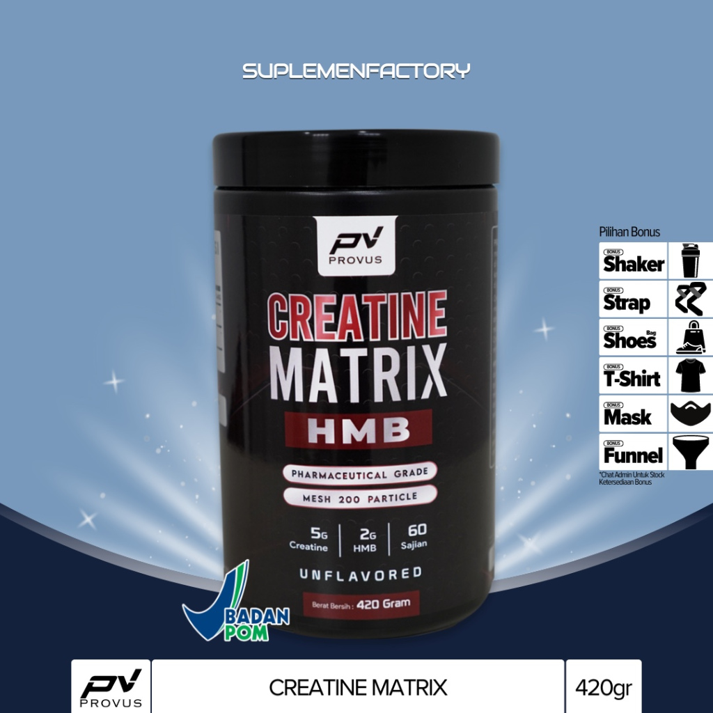 Jual Provus Creatine Matrix HMB 420 Gram Monohydrate Micronized ...