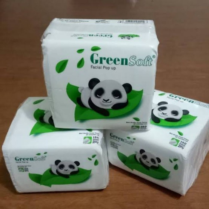 Jual (PCS) Tisu Meja Makan 130 Sheets/Tissue POP UP GREEN PANDA 1 kg ...