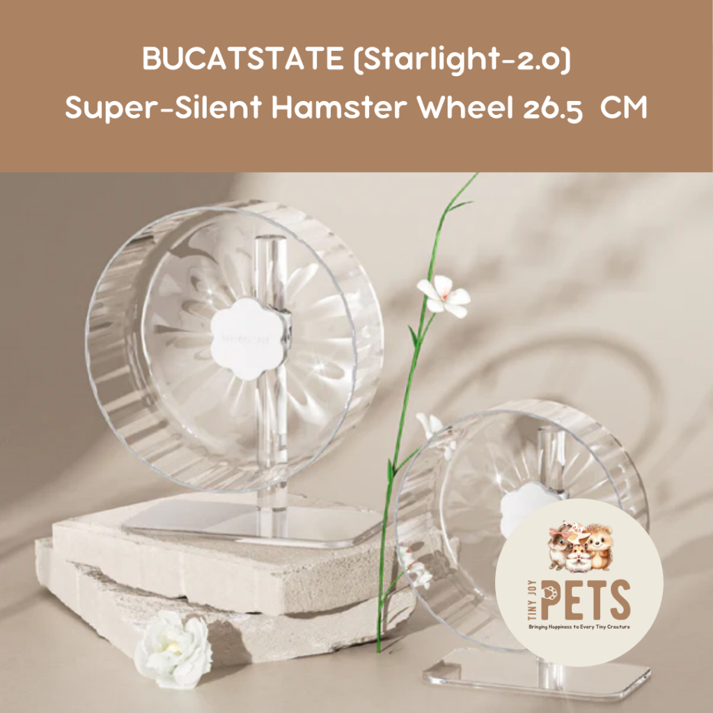 Jual BUCATSTATE Starlight Silent Running Wheel UPGRADED VERSION 26 cm for Hamsters / Roda ...