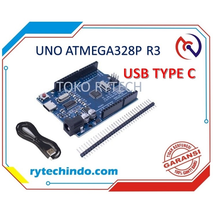 Jual Arduino Uno R3 USB Type C Compatible Atmega328P CH340 With Cable | Shopee Indonesia