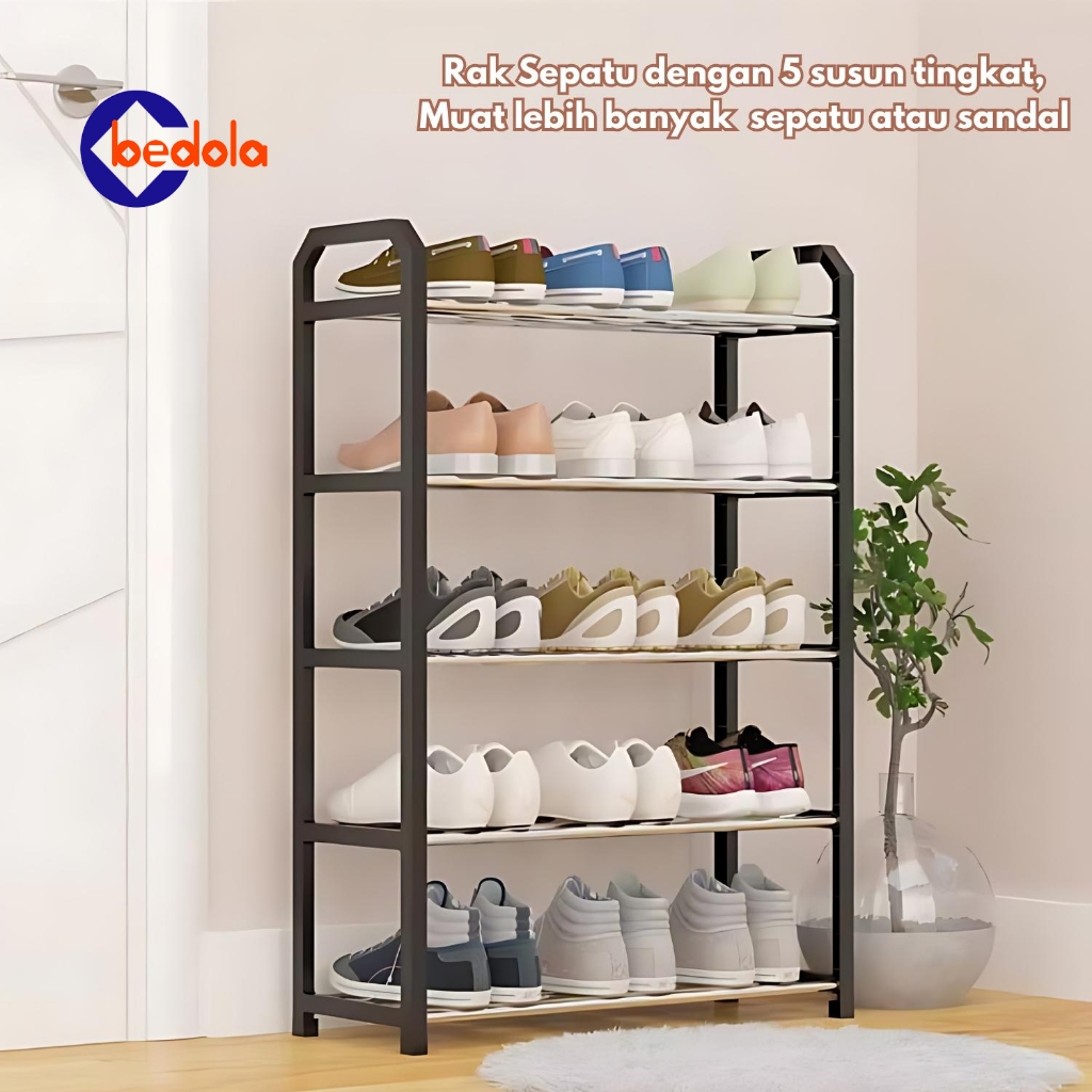 Jual Rak sepatu serbaguna rak sandal tempat sepatu portable 5 susun ...