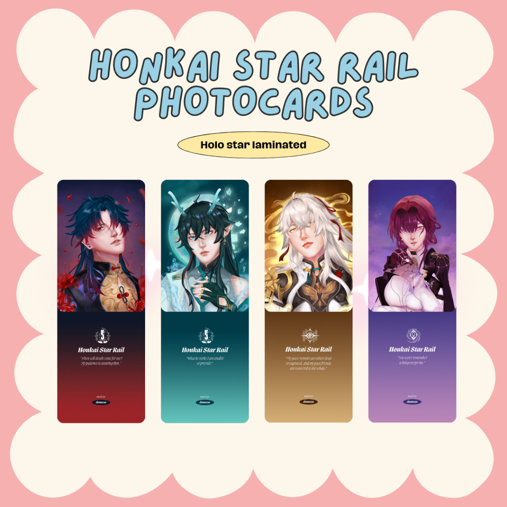 Jual [fanmade] Honkai Star Rail Photocard | Shopee Indonesia