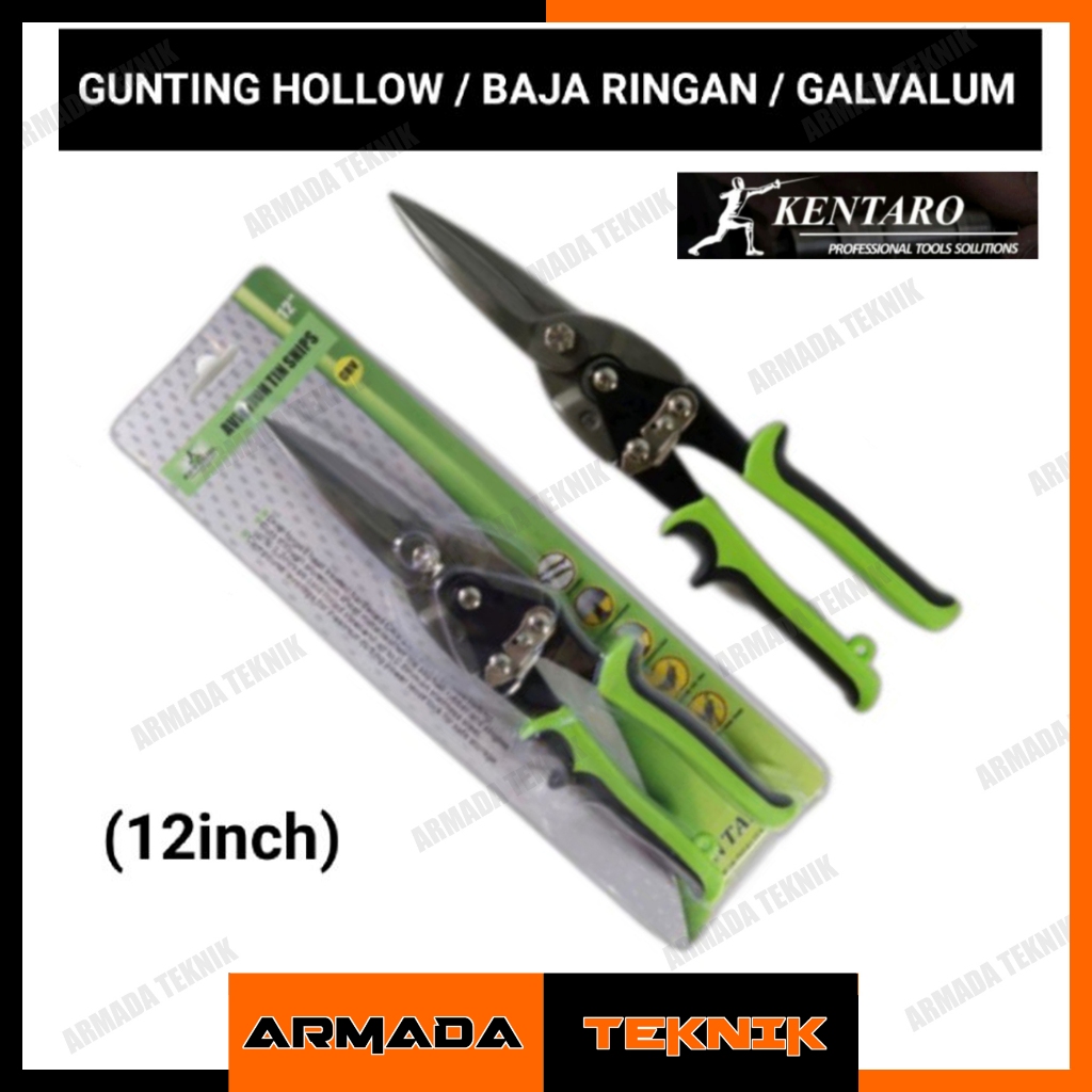 Jual Gunting Seng / Hollow/ Baja Ringan / Galvalum 12" Kentaro Japan ...