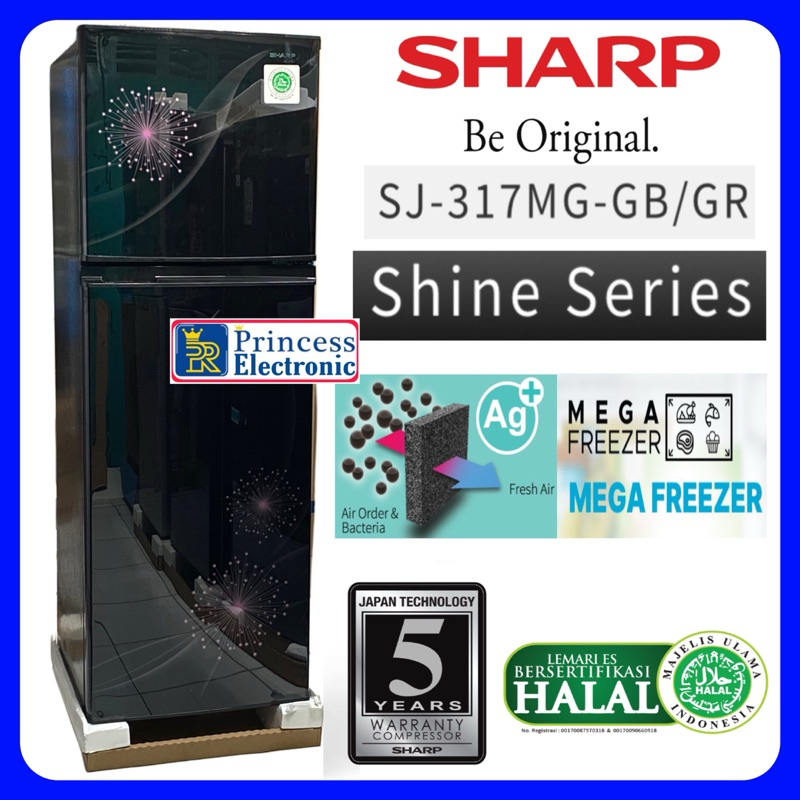 Jual Sharp kulkas 2 pintu SJ 317 MG Model terbaru | Shopee Indonesia