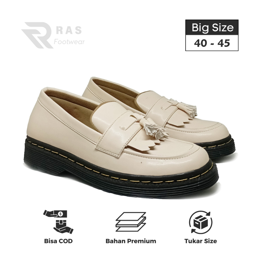 Jual RAS Versia - Sepatu Loafers Slip On Kasual Wanita | Sepatu Docmart ...