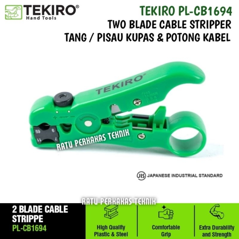 Jual Tekiro Pisau Cutter Pemotong Kabel PL-CB1694 Original 2 Blade ...
