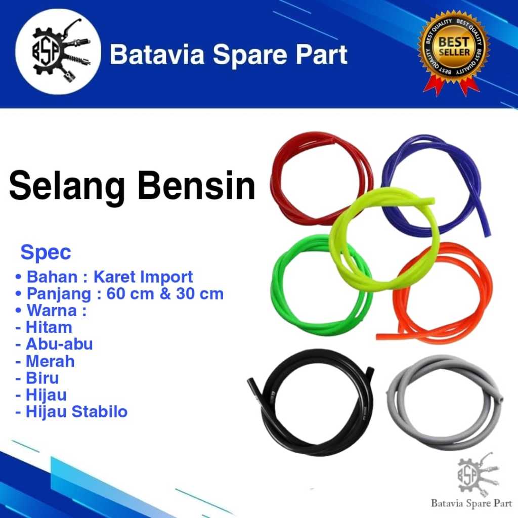 Jual Selang Bensin Motor 60cm Dan 40Cm Ckd Universal Import | Shopee ...