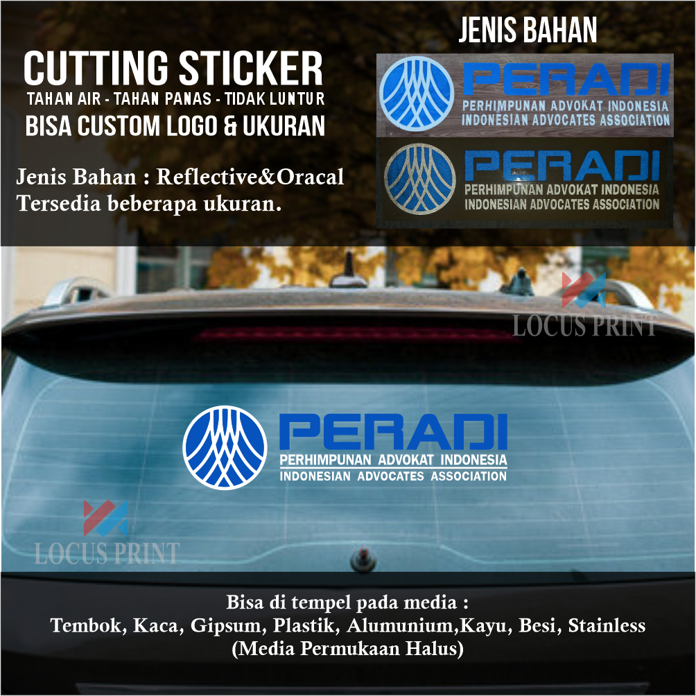 Jual Cutting Sticker Stiker PERADI Otto Hasibuan Perhimpunan Advokat ...