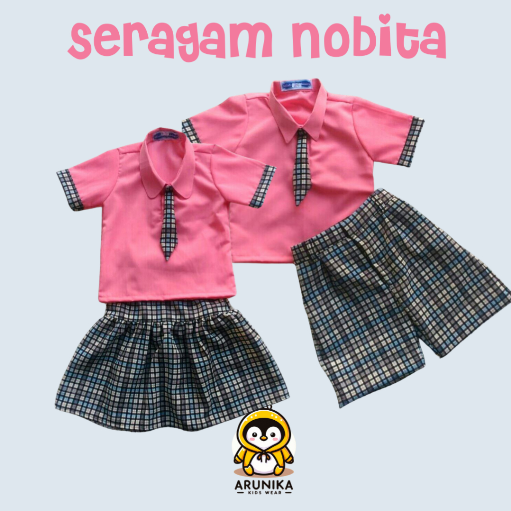Jual Seragam PAUD / TK Setelan Model Korea Seragam Nobita | Shopee ...