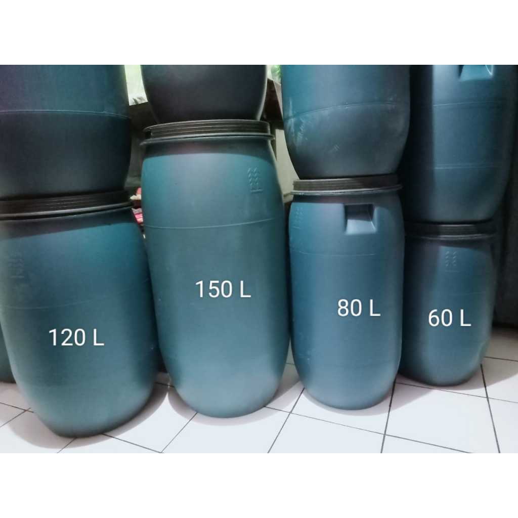 Jual Ember Tong Air Tong Sampah Ada Tutup Hitam Besar Kecil 60L 80L 120L 150L | Shopee Indonesia