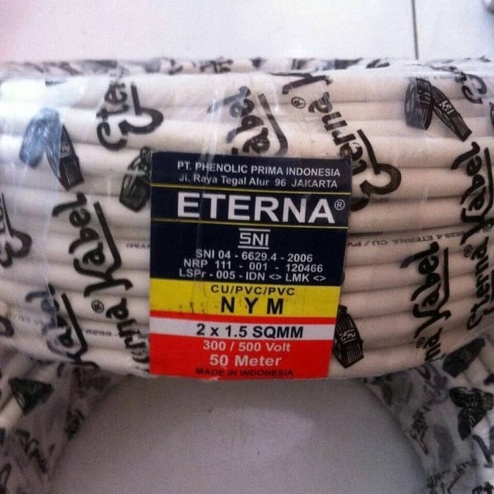 Jual Kabel Listrik Eterna NYM 2x1.5 Roll | Shopee Indonesia