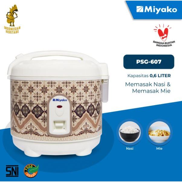 Jual Rice cooker Miyako PSG-607 Multi Cooker Kecil 0,6 liter | Shopee ...