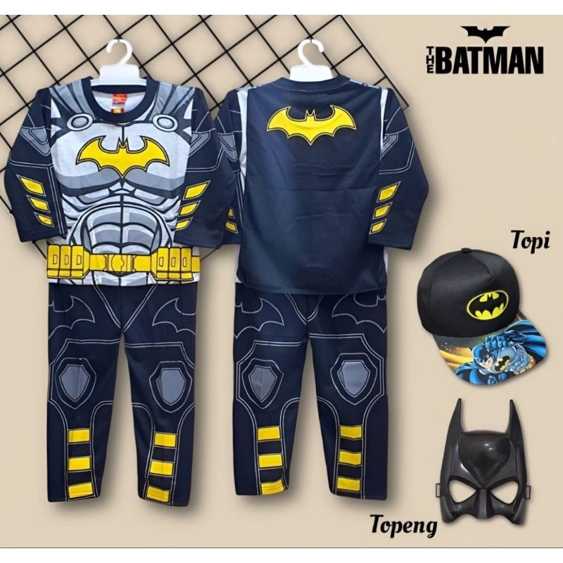 Jual KAOS ANAK PANJANG BATMAN ABU SETELAN PANJANG ANAK BATMAN BISA ...