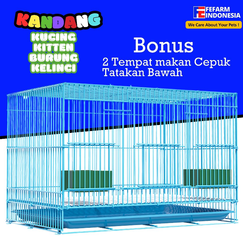 Jual Kandang Besi Lipat 50x30x30 Kandang Burung Kenari Love Bird Kucing ...