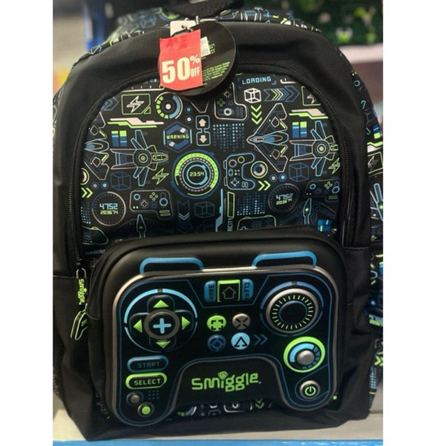 Jual Smiggle Vivid Game black backpack tas ransel | Shopee Indonesia