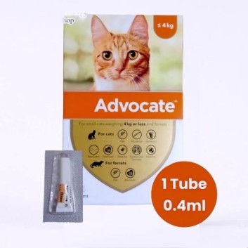 Jual ADVOCATE CAT SMALL Berat 0 - 4 Kg per 1 tube / Obat Kutu Kucing ...