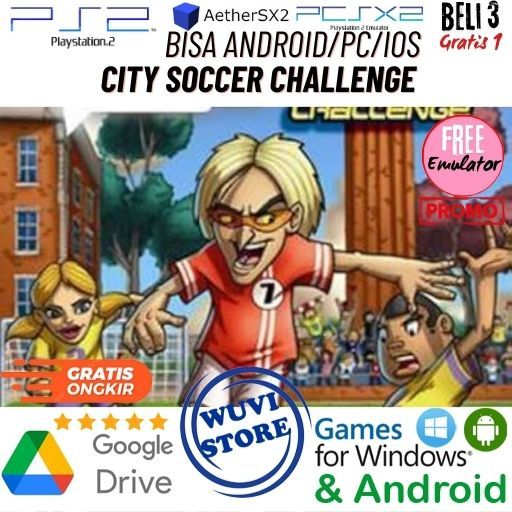 Jual PS 2 City Soccer Challenge | Bisa di PC / Android / IOS Plus Emulator | Beli 3 Gratis 1 ...