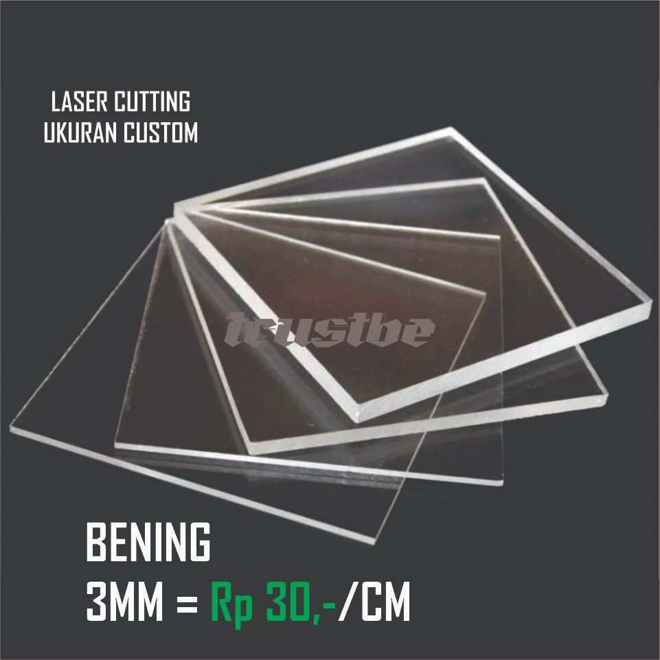 Jual Akrilik / Acrylic Bening 3mm Custom Ukuran Bebas ( Baca Deskripsi ...
