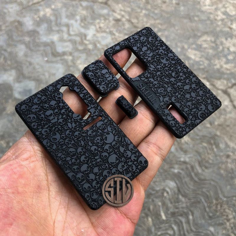 Jual Button Set Panel Door Dot V2 Tombol Kotak Motif Skull Pattern ...