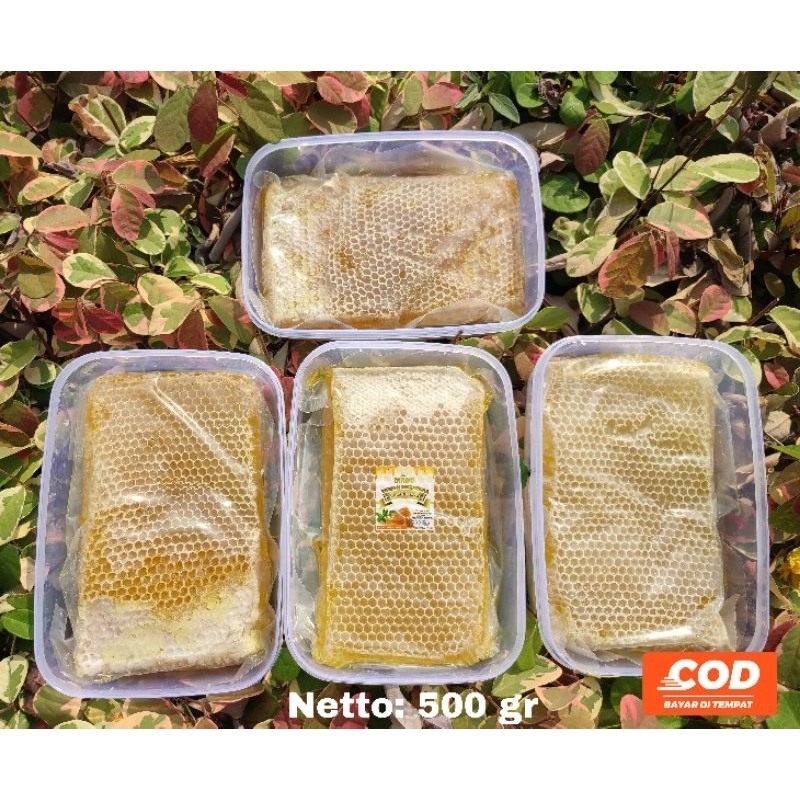 Jual Madu Sarang 500 gram Original Madu Asli Premium Sarang Madu Madu ...