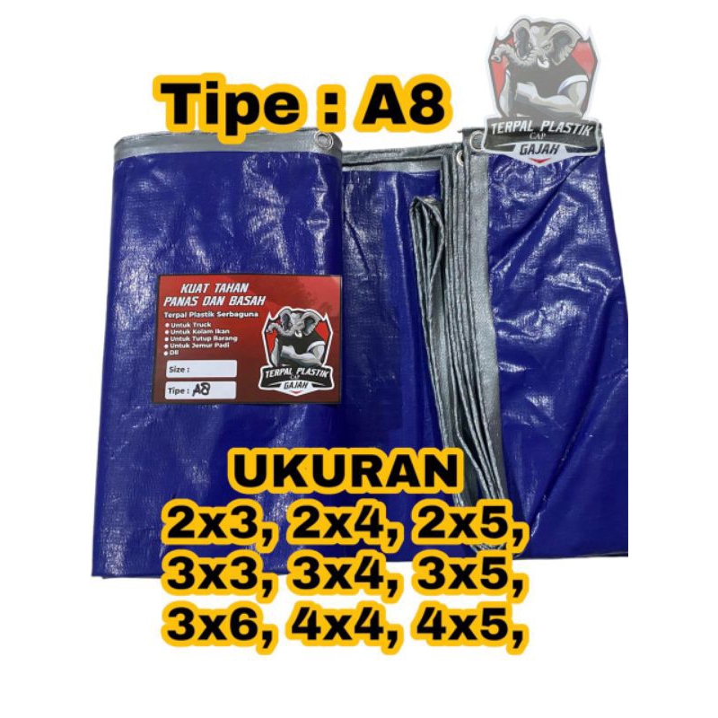 Jual Terpal Plastik A8 Biru Silver Berbagai Macam Ukuran | Shopee Indonesia