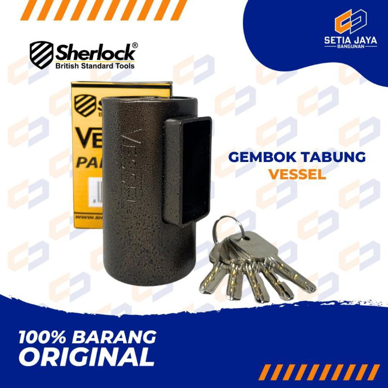 Jual Gembok Vessel / Tabung / Folding Gate Sherlock Baja / Kuningan ...