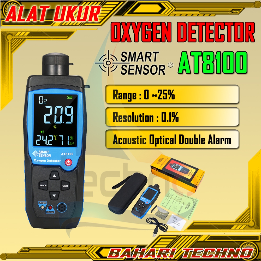 Jual Oksigen Detector Ar 8100 Smart Sensor Ar8100 Handheld O2 Oxygen