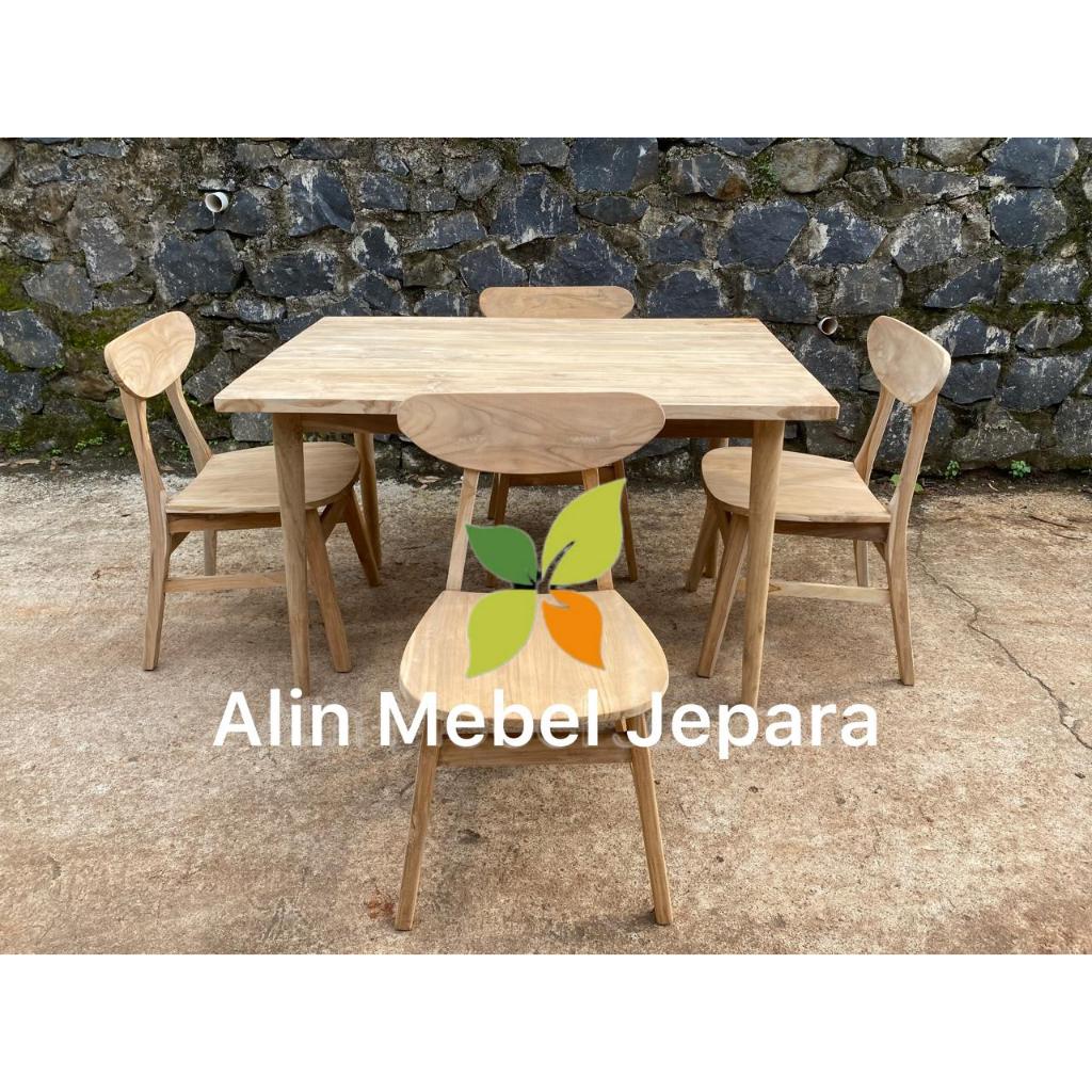 Jual SATU SET MEJA MAKAN, KURSI ROPAN, KURSI CAFE, KURSI RESTORAN | Shopee Indonesia