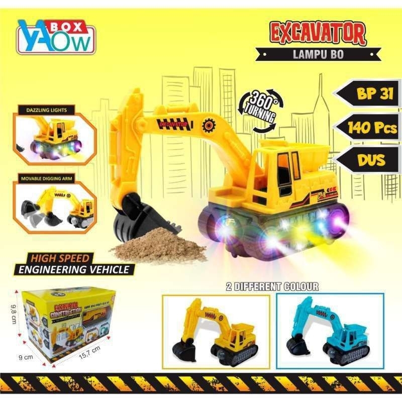 Jual Mainan excavator baterai musik & lampu/ mainan mobil bego termurah ...