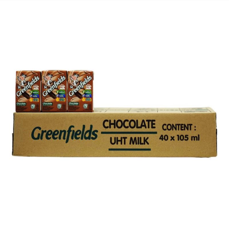 Jual Greenfield Susu UHT Chocolate Kotak 40 × 105 ml - 1 Karton | Shopee Indonesia