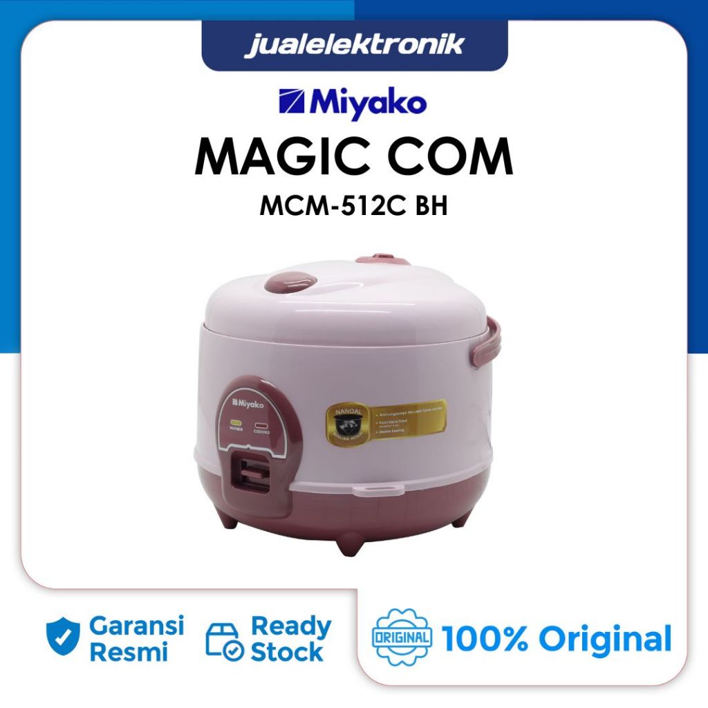 Jual Miyako MCM-512C BH MCM512CBH – Rice Cooker 3in1 Magic Com 1.2 Liter 315 Watt Panci Nanoal ...