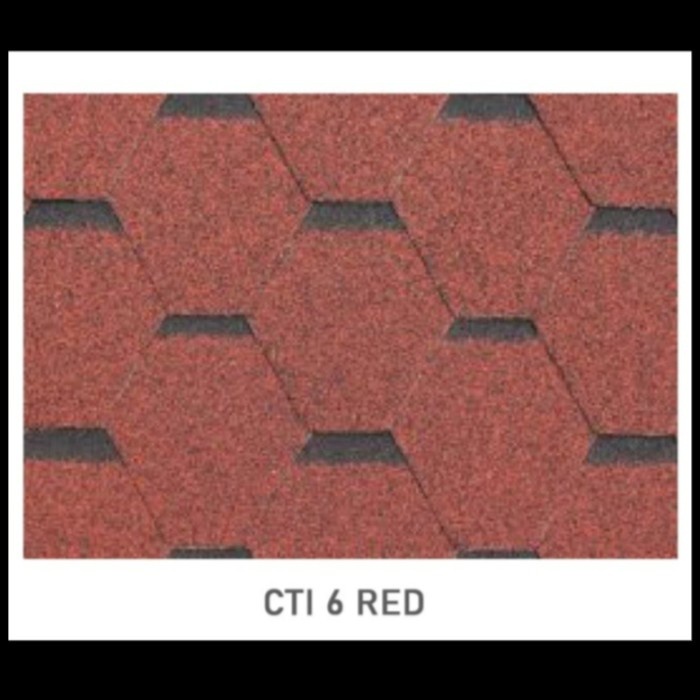 Jual Atap Genteng Bitumen CTI CT6 Hexagonal RED | Shopee Indonesia