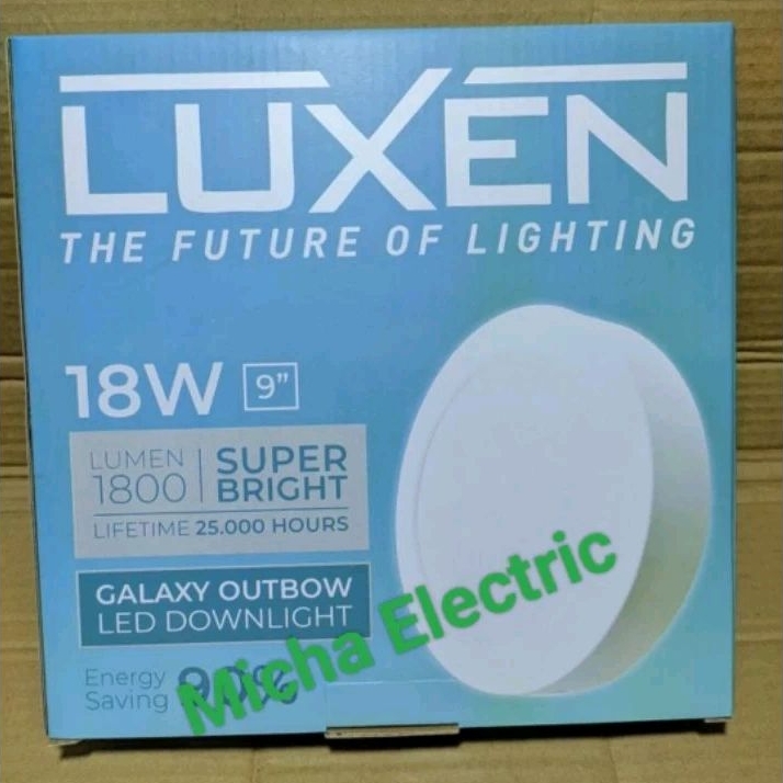 Jual LUXEN Downlight Bulat LED 9W/12W/18W Outbow/ LED Panel Plafon 9W ...