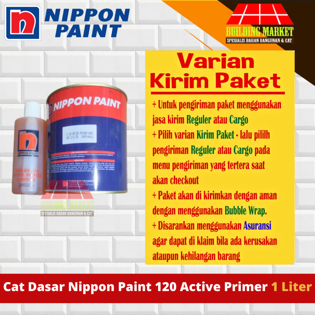 Jual Cat Dasar Galvanis Alumunium Nippon Paint 120 Active Primer 1 Liter Paket | Shopee Indonesia