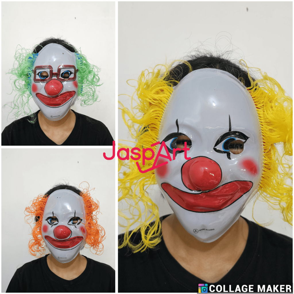 Jual TOPENG BADUT SERAM SCARY CLOWN MASK MAINAN ANAK COSPLAY HALLOWEEN ...