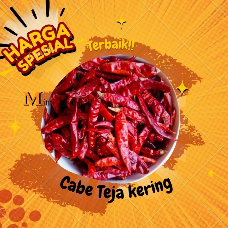 Jual cabe kering japlak teja (tanpa tangkai) | Shopee Indonesia