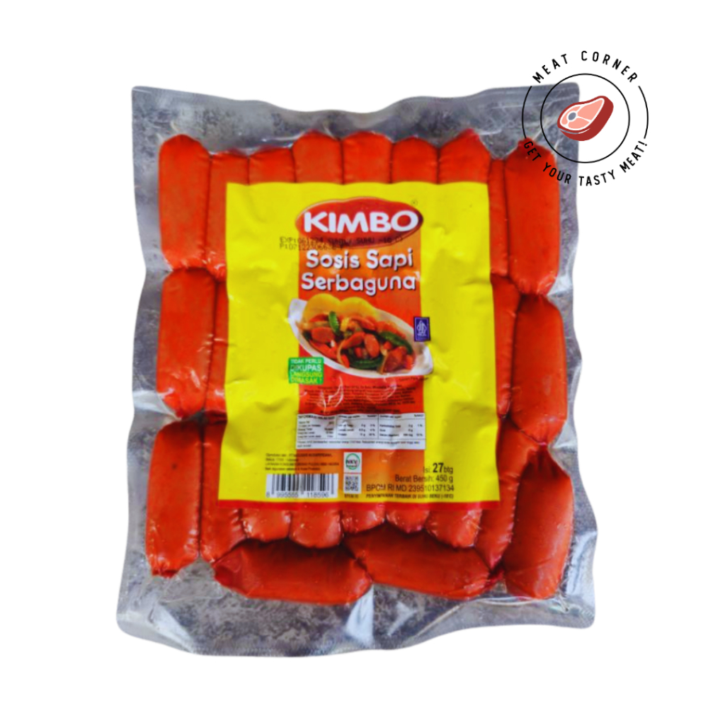 Jual Kimbo Sosis Sapi Serbaguna Cocktail Merah 450 GR Meat Corner BNI ...
