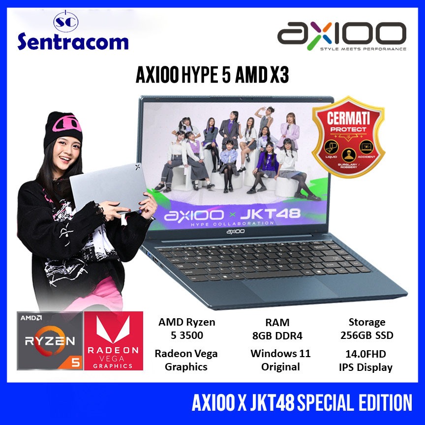 Jual LAPTOP AXIOO HYPE 5 AMD X3 RYZEN 5 3500U 8/16GB 256GB | Shopee ...